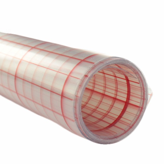 Polyphane transparent avec adhésif quadrillé pour abat jour