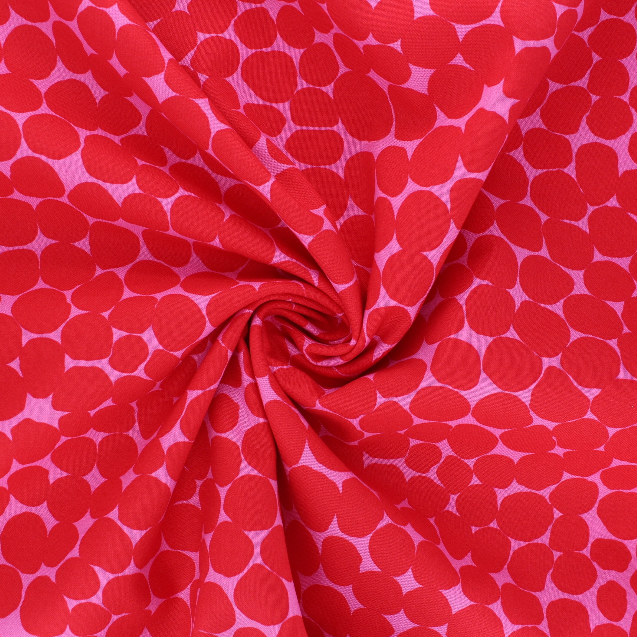 Tissu popeline de coton Kaffe Fassett Jumble - rouge - MPM