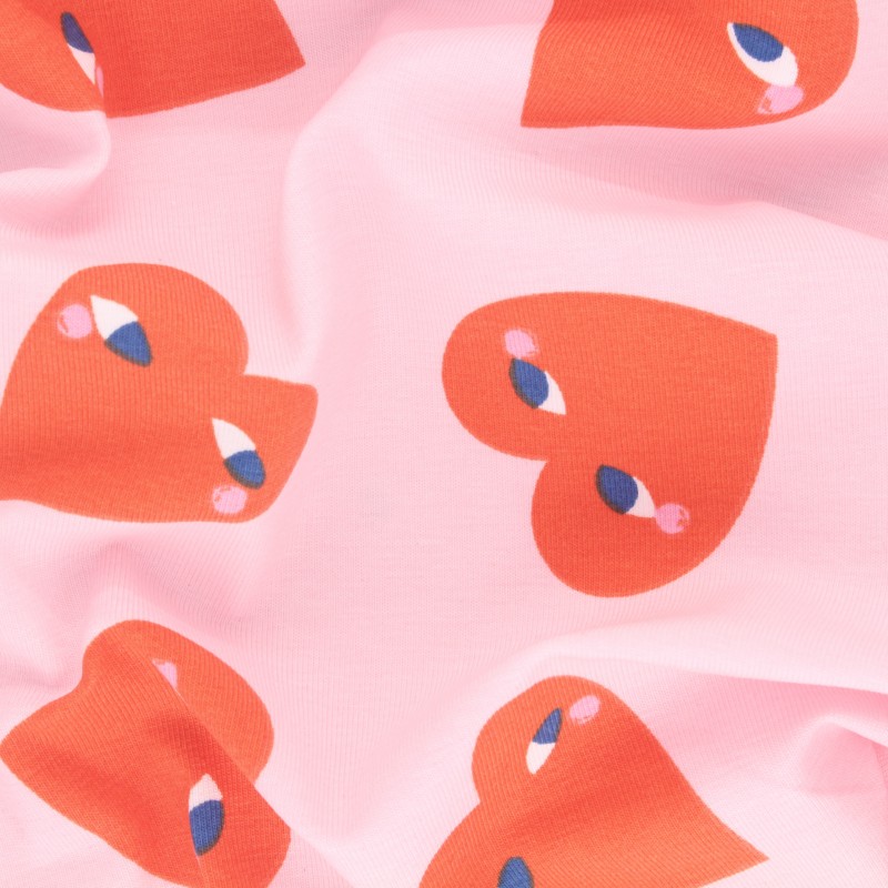 Tissu Domotex : tissu jersey Dody - rose clair - Ma Petite Mercerie