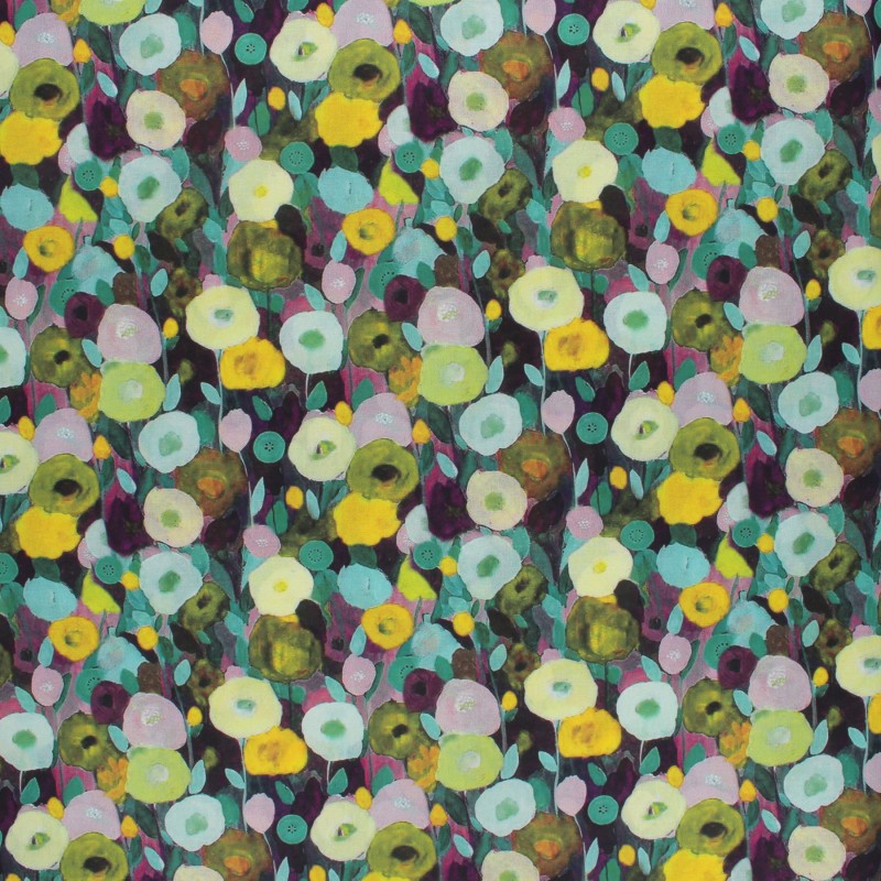 Tissu au mètre popeline de coton Color Poppy